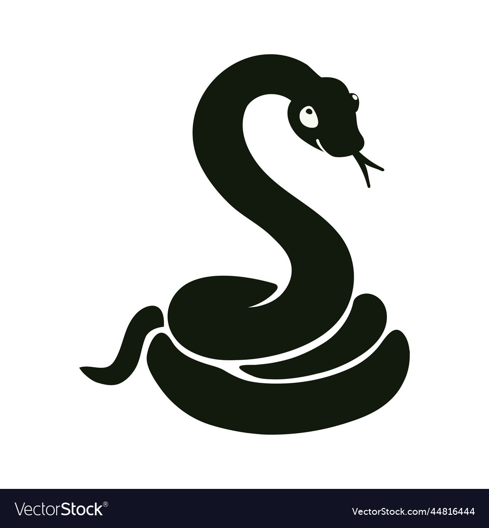Snake silhouette Royalty Free Vector Image - VectorStock