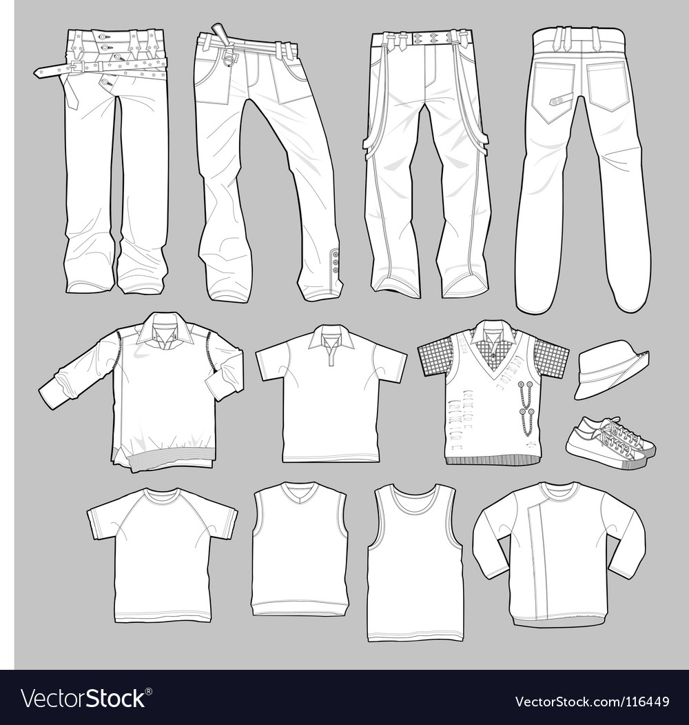 Apparel Templates Royalty Free Vector Image VectorStock