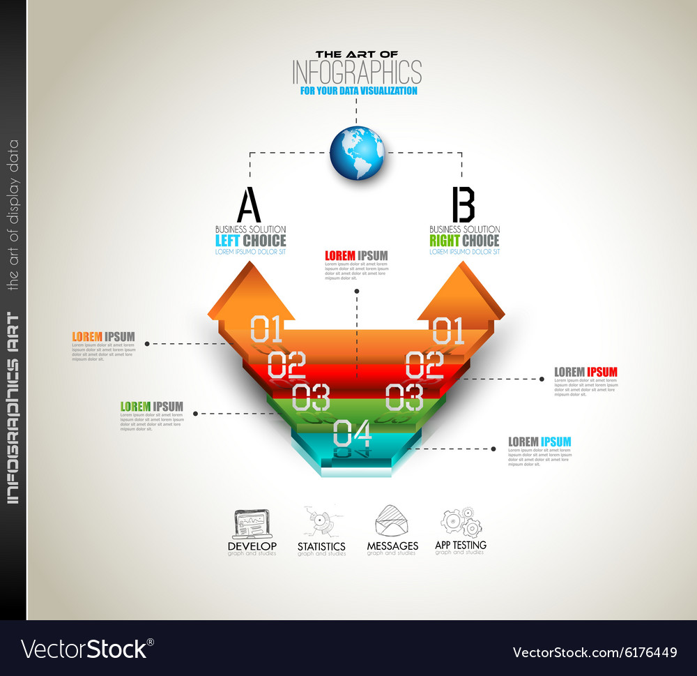 Clean infographic layout template for data Vector Image