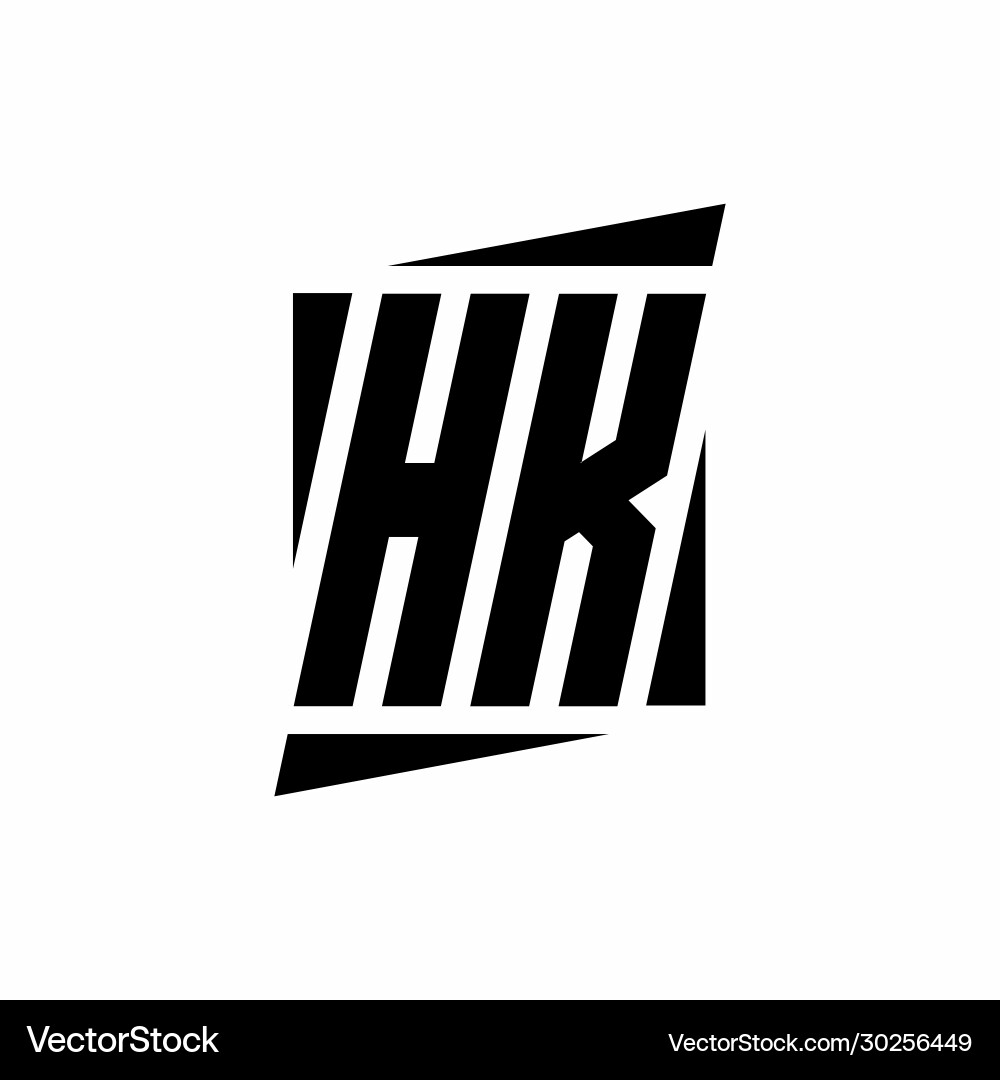 Hk logo monogram with modern style concept design Vector Image