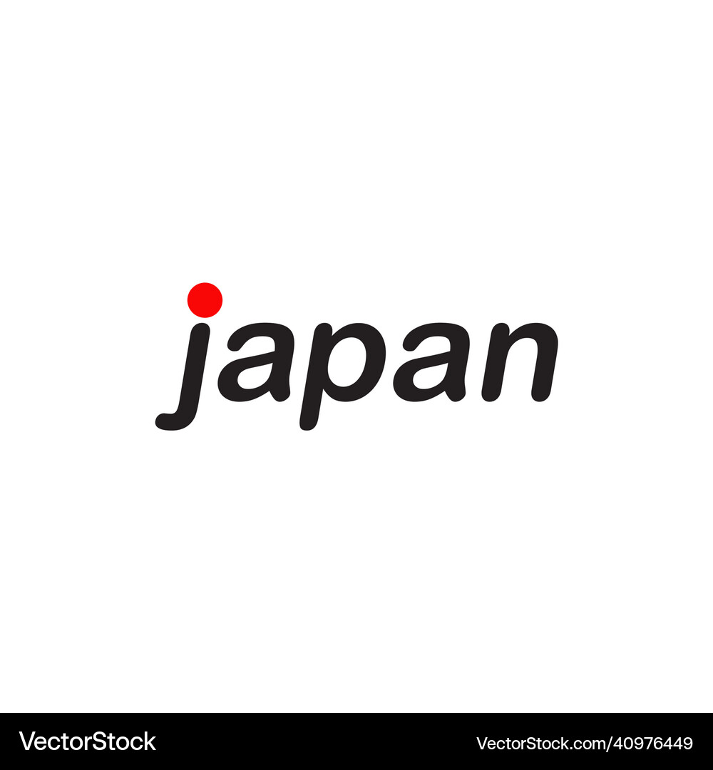 Japan flag icon emblem logo design Royalty Free Vector Image
