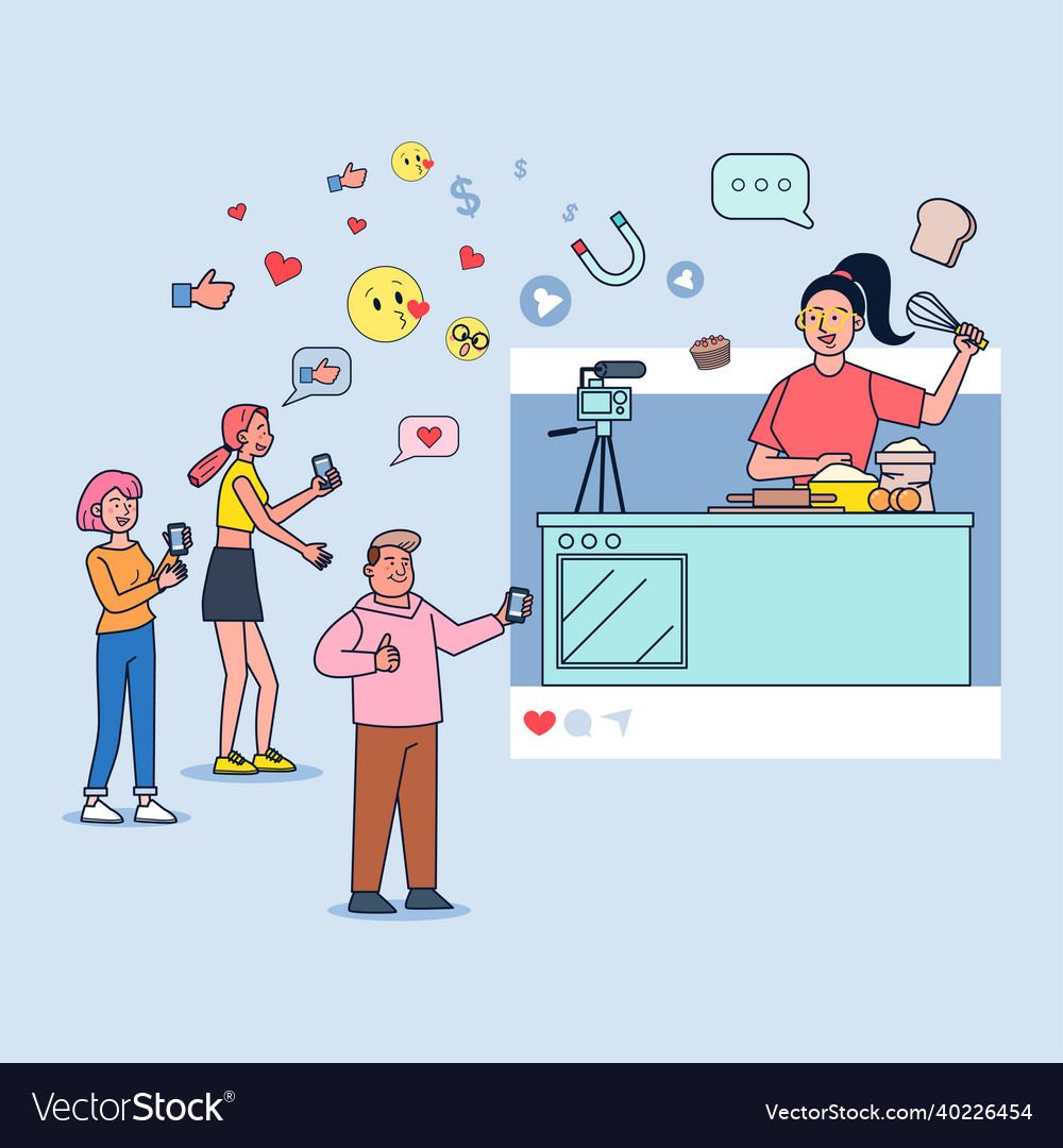 Livestream selling Royalty Free Vector Image - VectorStock Livestream selling Royalty Free Vector Image - VectorStock