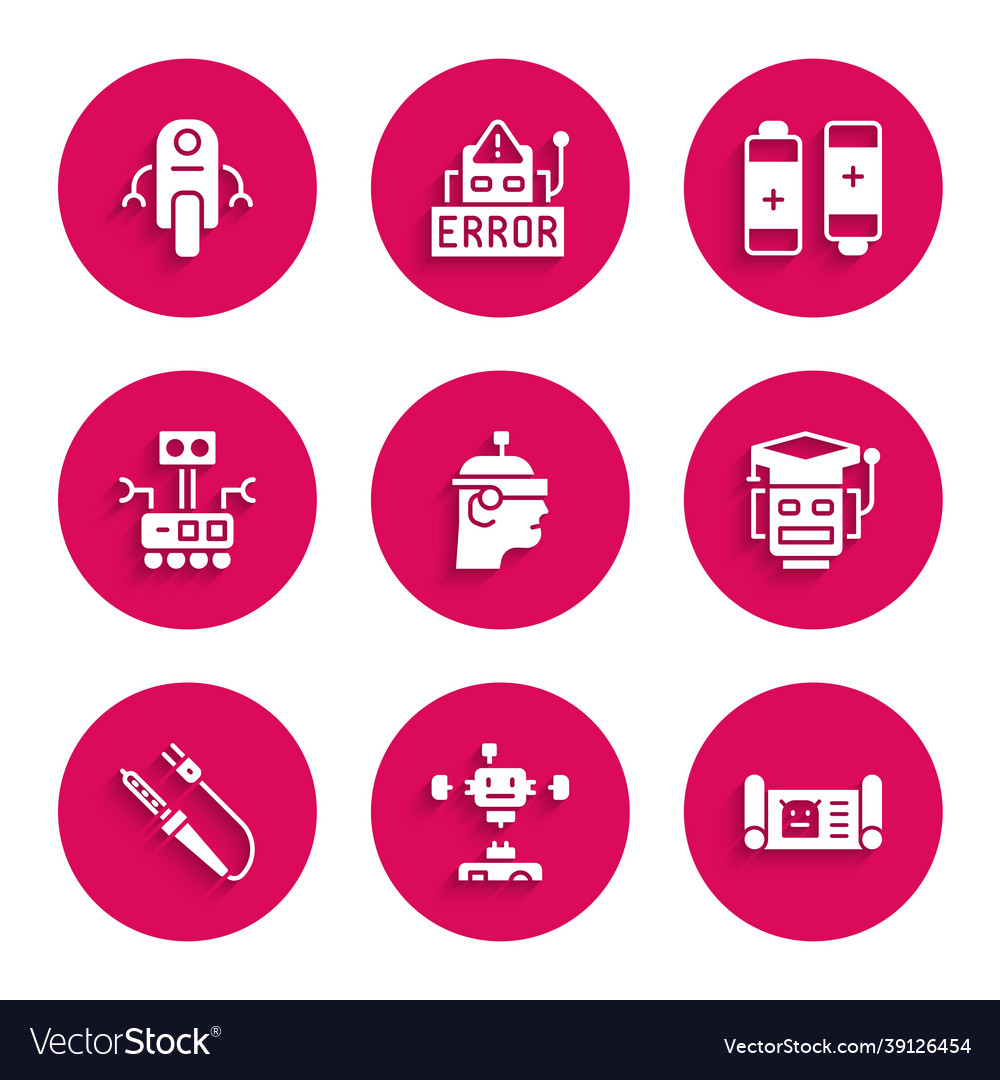 Set smart glasses disassembled robot robot Vector Image Set smart glasses disassembled robot robot Vector Image