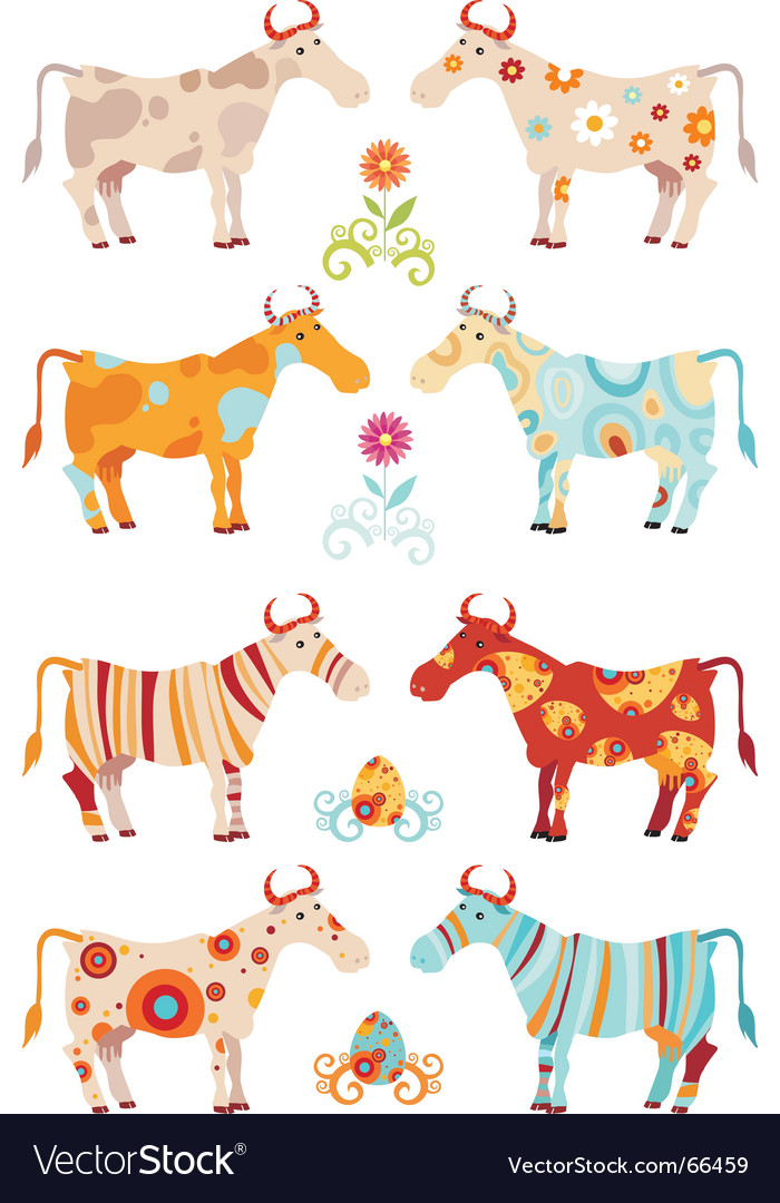 Cows Royalty Free Vector Image - VectorStock