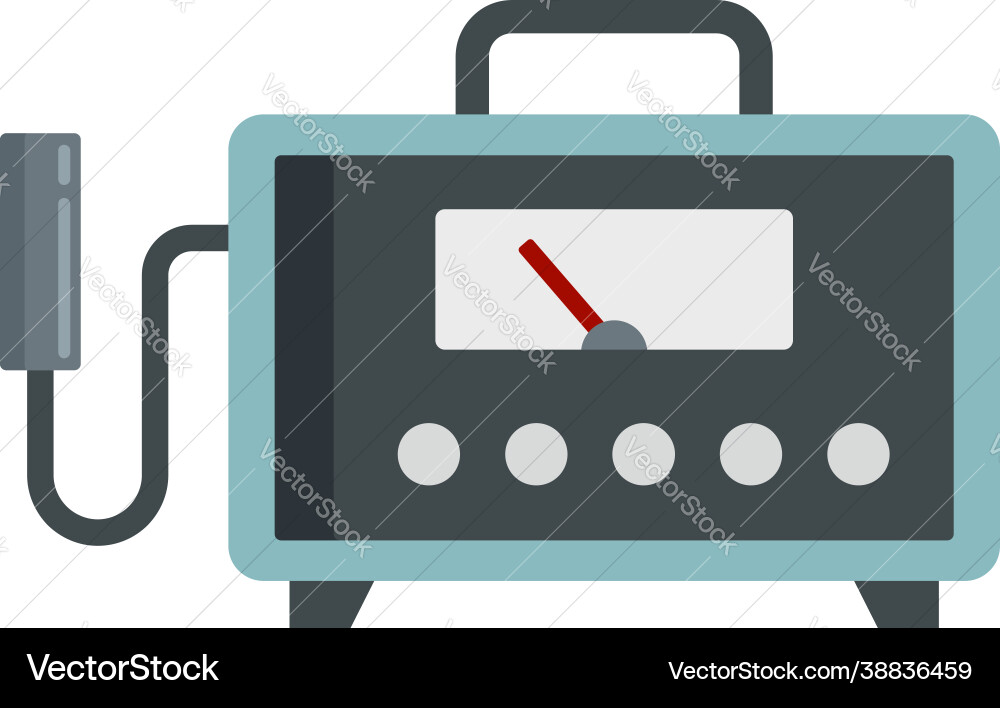 Dosimeter device icon flat isolated Royalty Free Vector