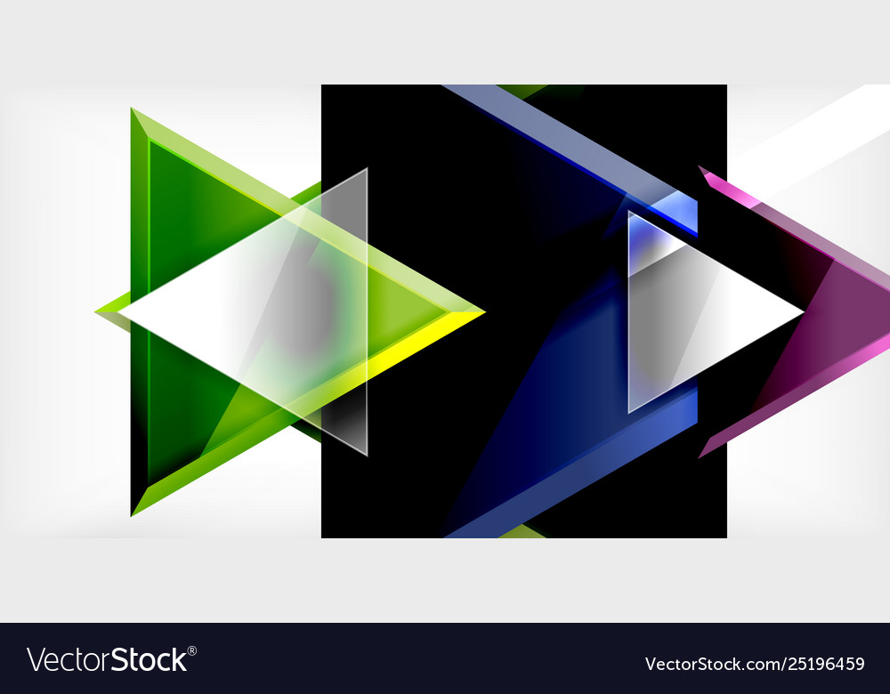 Dynamic triangle composition abstract background Vector Image