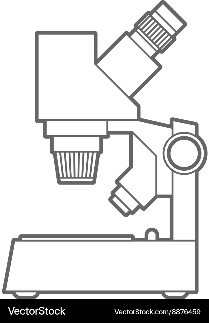 Microscope icon on a white background Royalty Free Vector