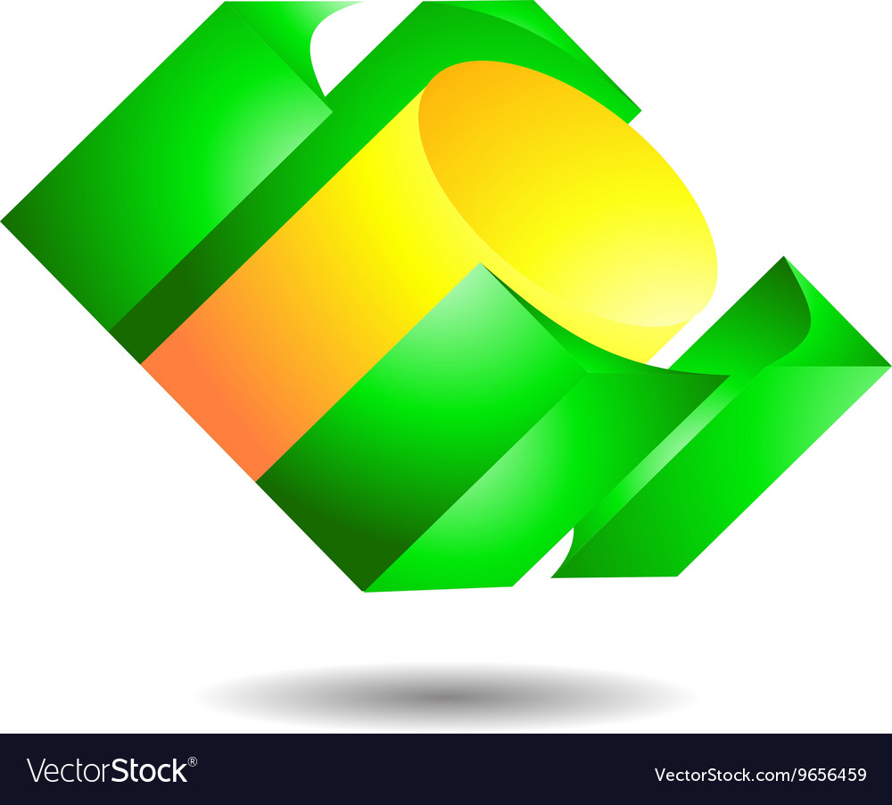 Solid block logo Royalty Free Vector Image - VectorStock