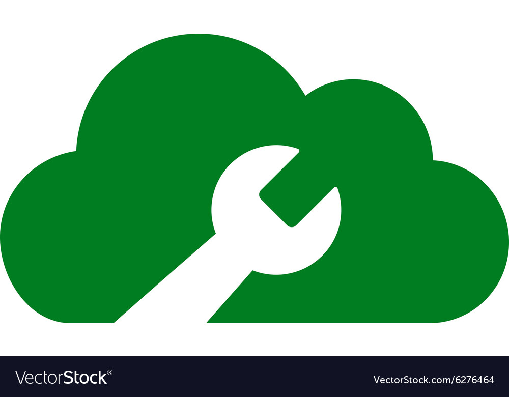 Cloud tools flat icon Royalty Free Vector Image