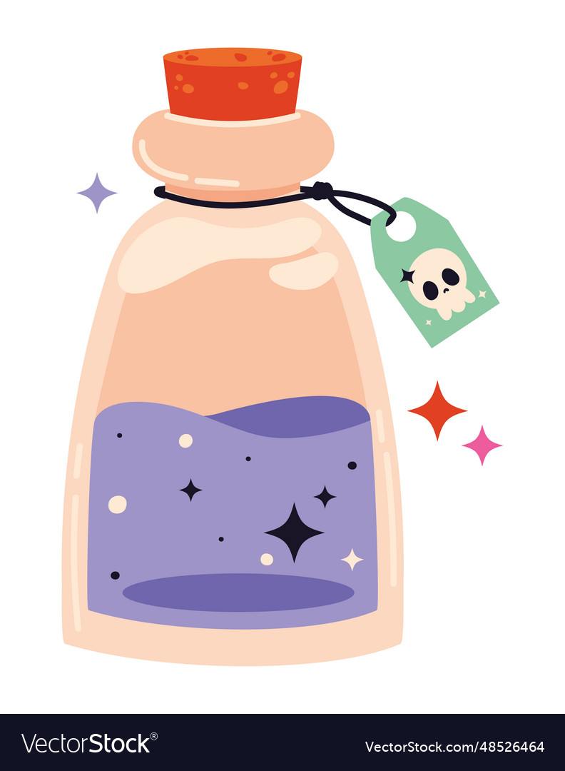 Esoteric elixir bottle icon Royalty Free Vector Image