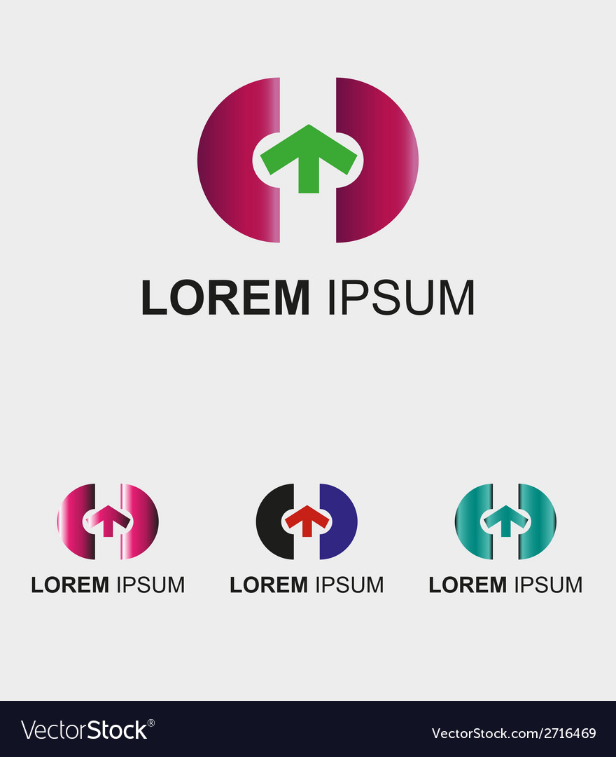 Creative arrow development logo Royalty Free Vector Image