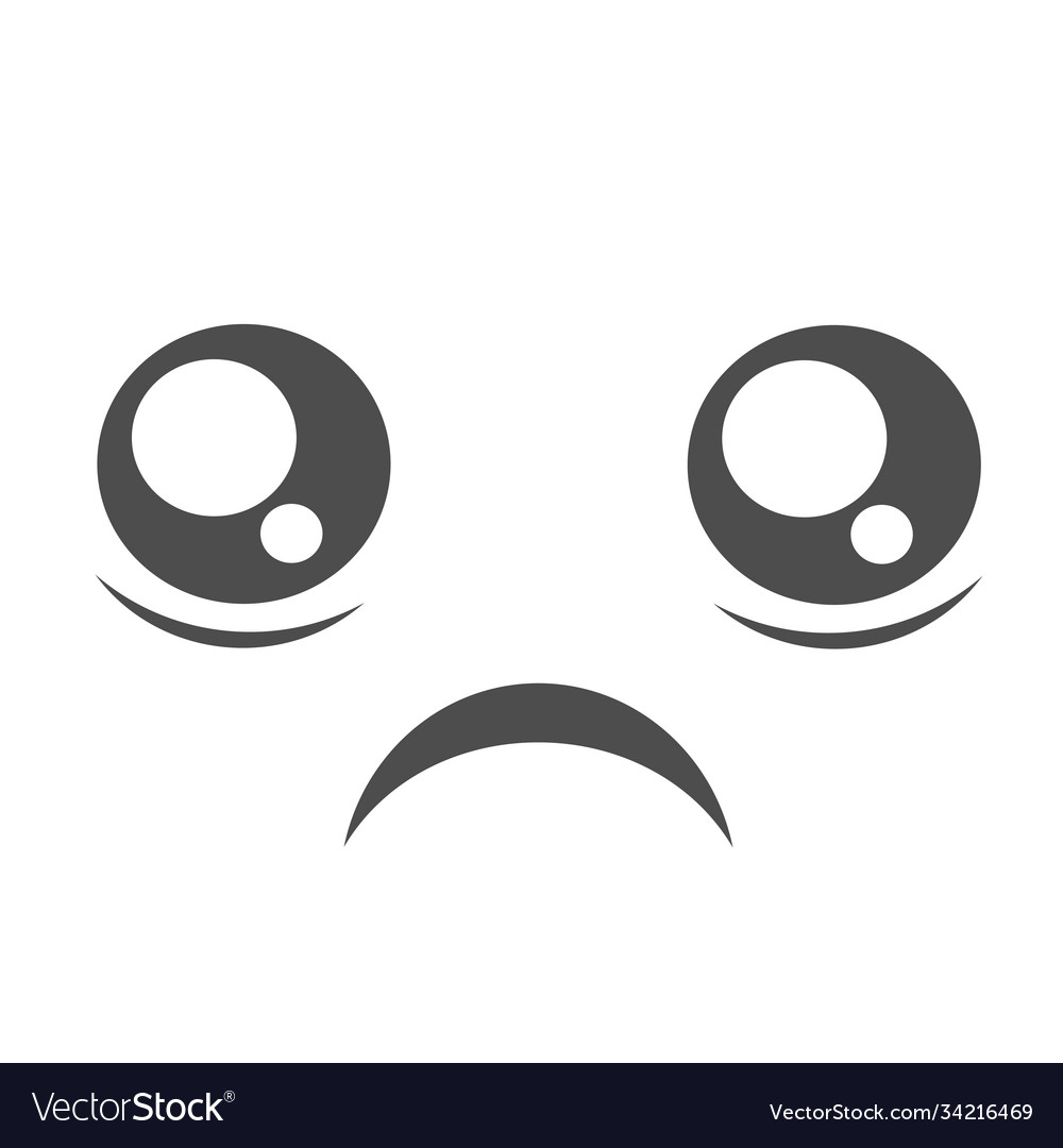Sad expression Royalty Free Vector Image - VectorStock