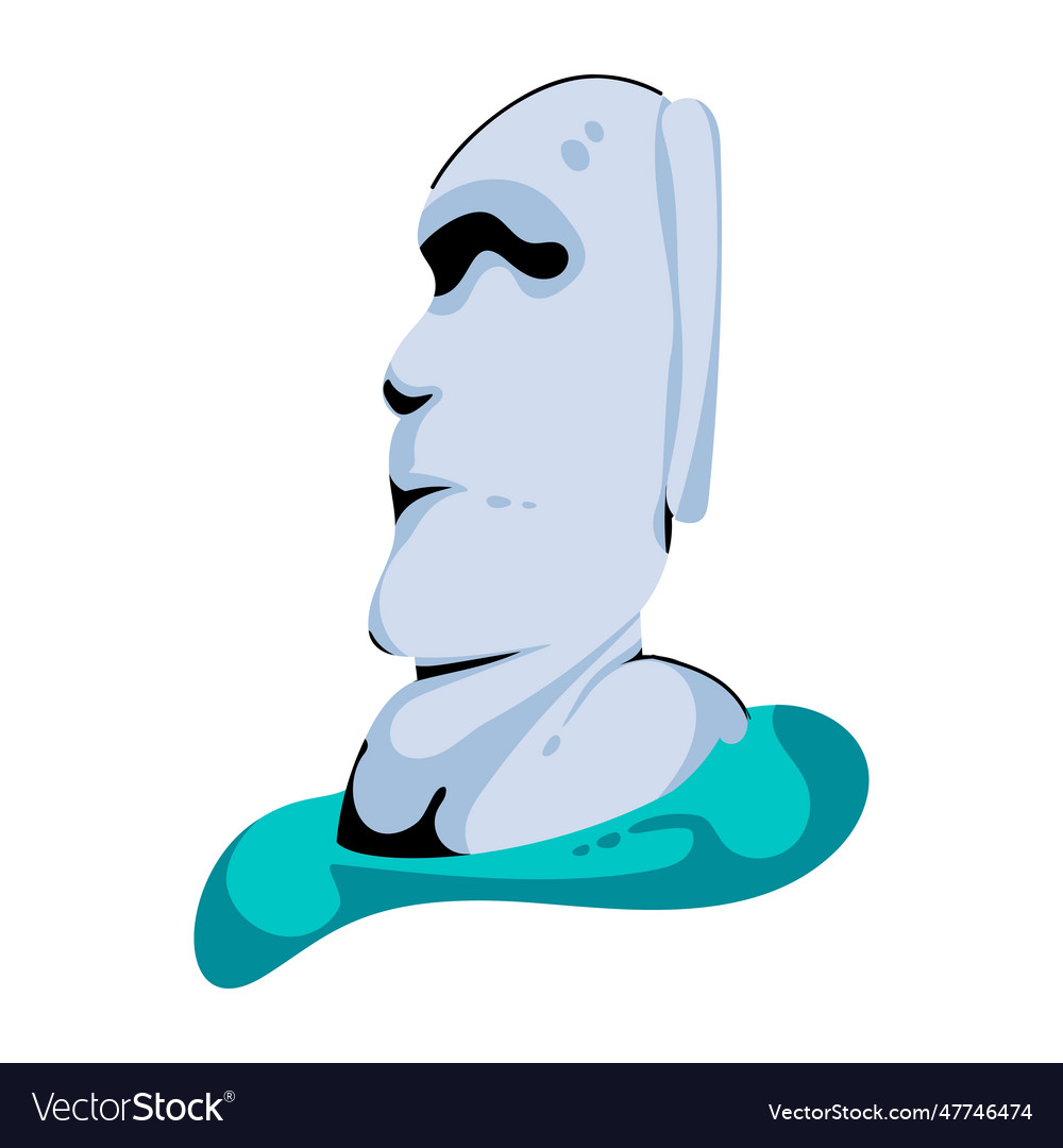 Moai statue Royalty Free Vector Image - VectorStock