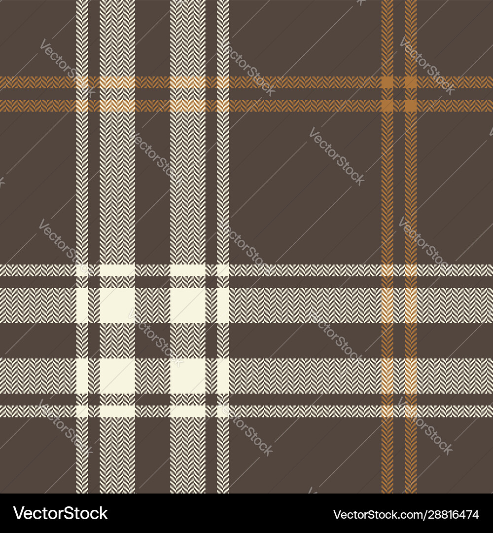Tartan plaid pattern background brown beige Vector Image