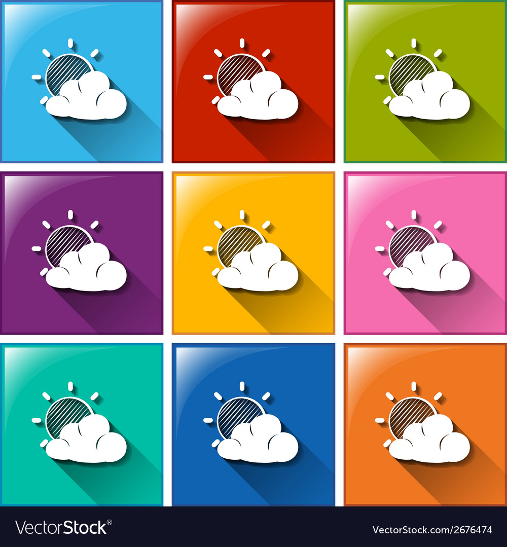 Weather forecast icons Royalty Free Vector Image