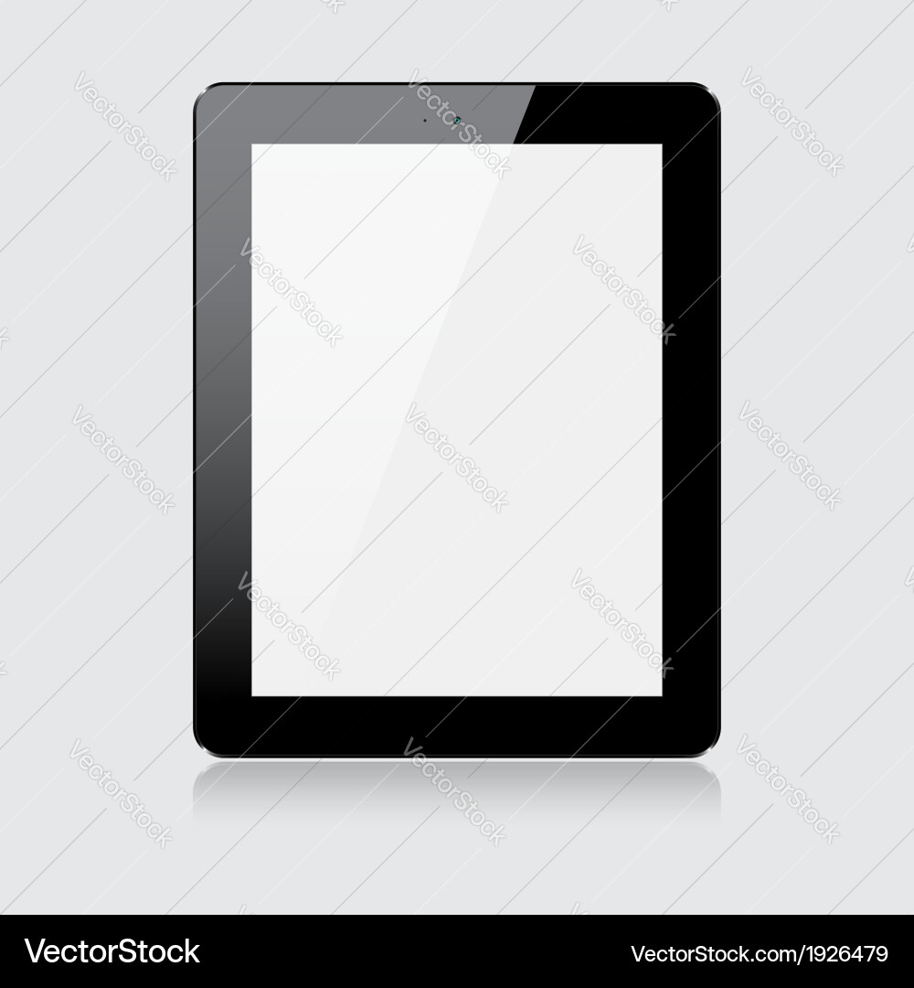 Black tablet Royalty Free Vector Image - VectorStock