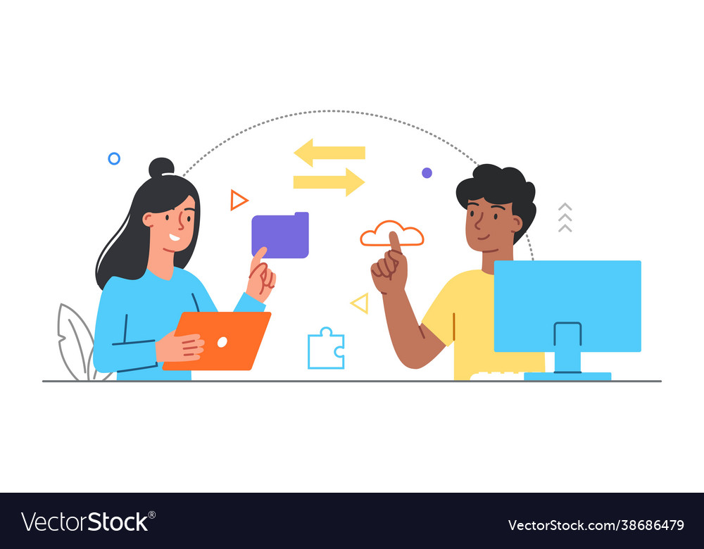 Data transfer concept Royalty Free Vector Image