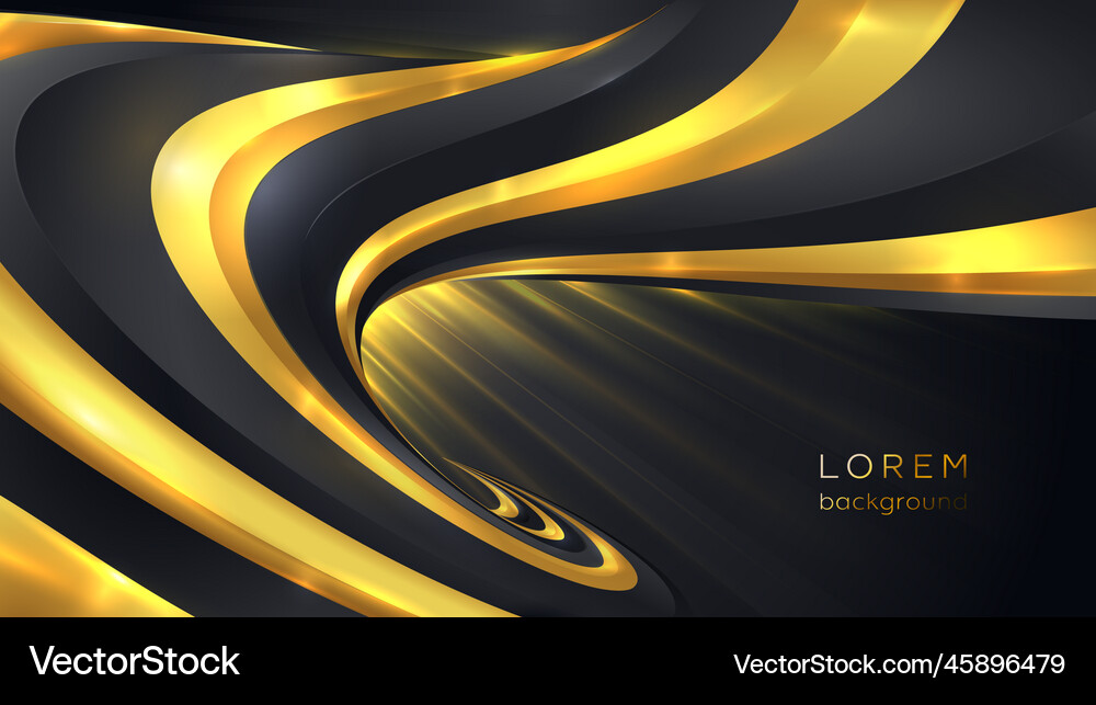 Luxurious gold abstract composition Royalty Free Vector