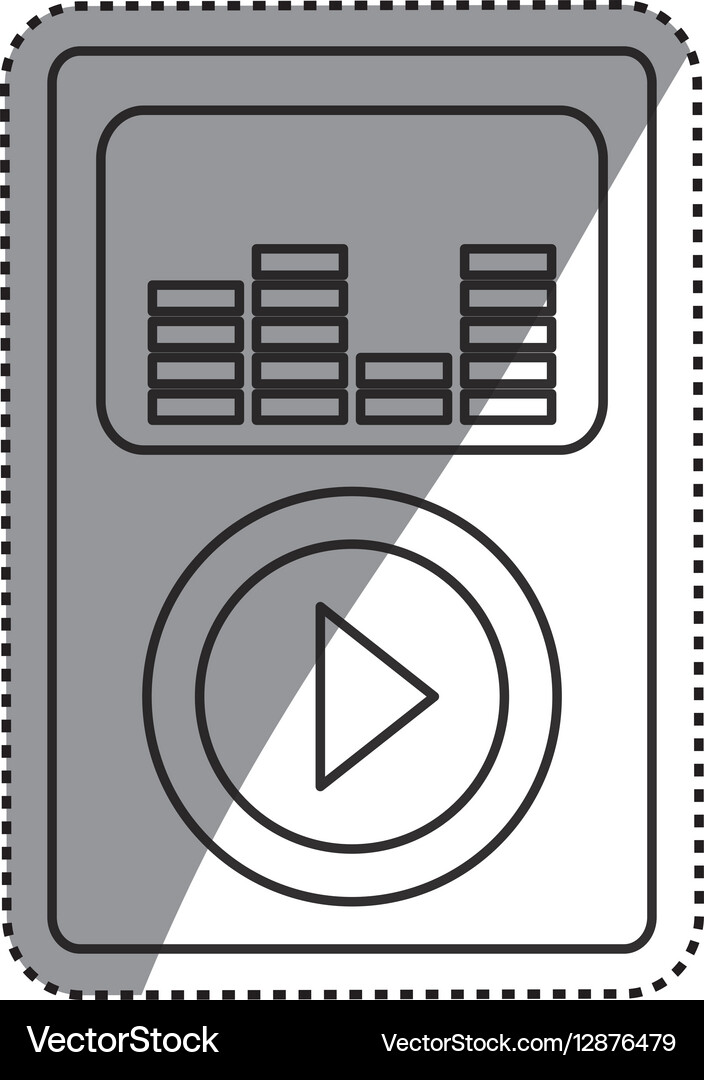 Music player mp4 Royalty Free Vector Image - VectorStock