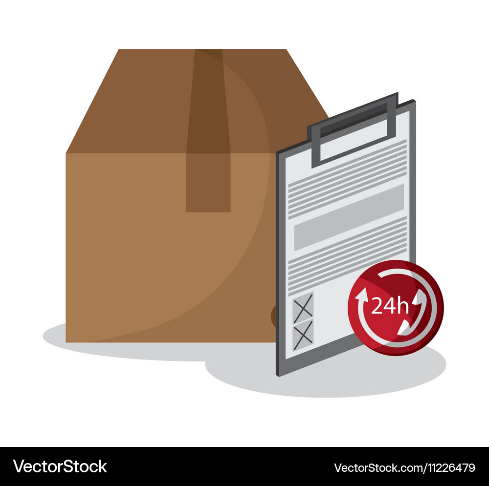 Package and checklist of delivery design Vector Image