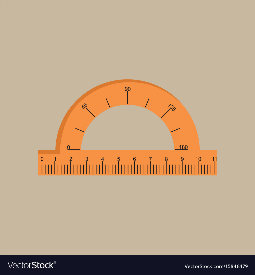 Protractor angle meter Royalty Free Vector Image