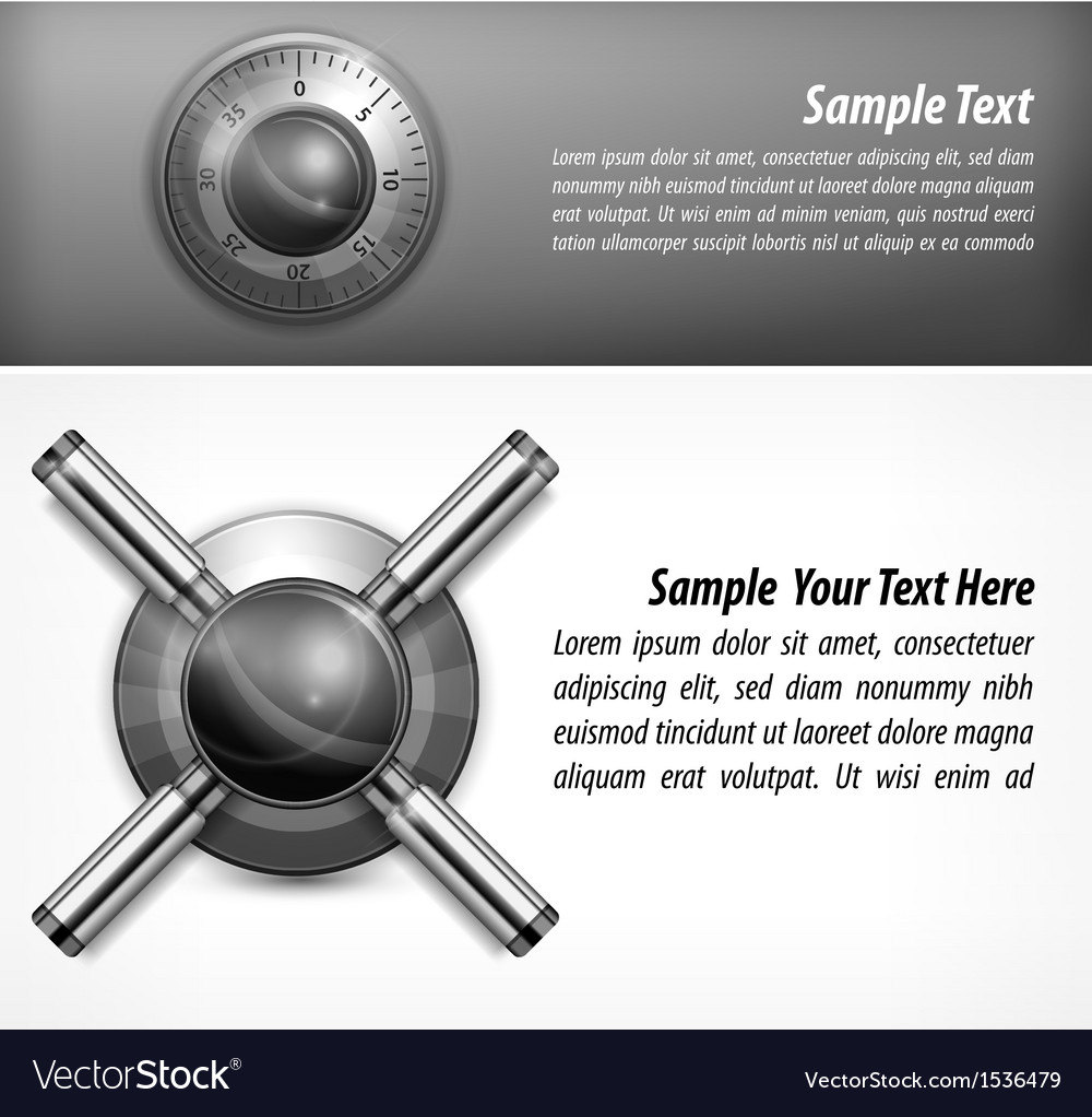 Safe lock and text Royalty Free Vector Image - VectorStock