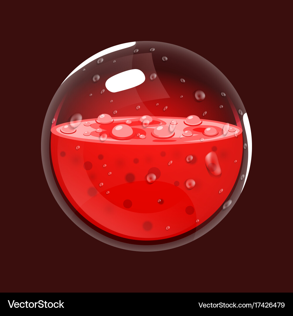 Sphere blood game icon magic orb interface Vector Image