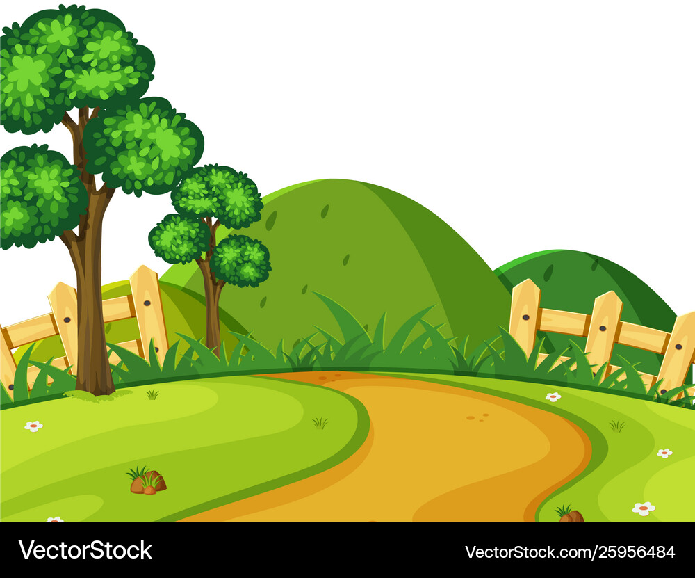 A simple nature landscape Royalty Free Vector Image