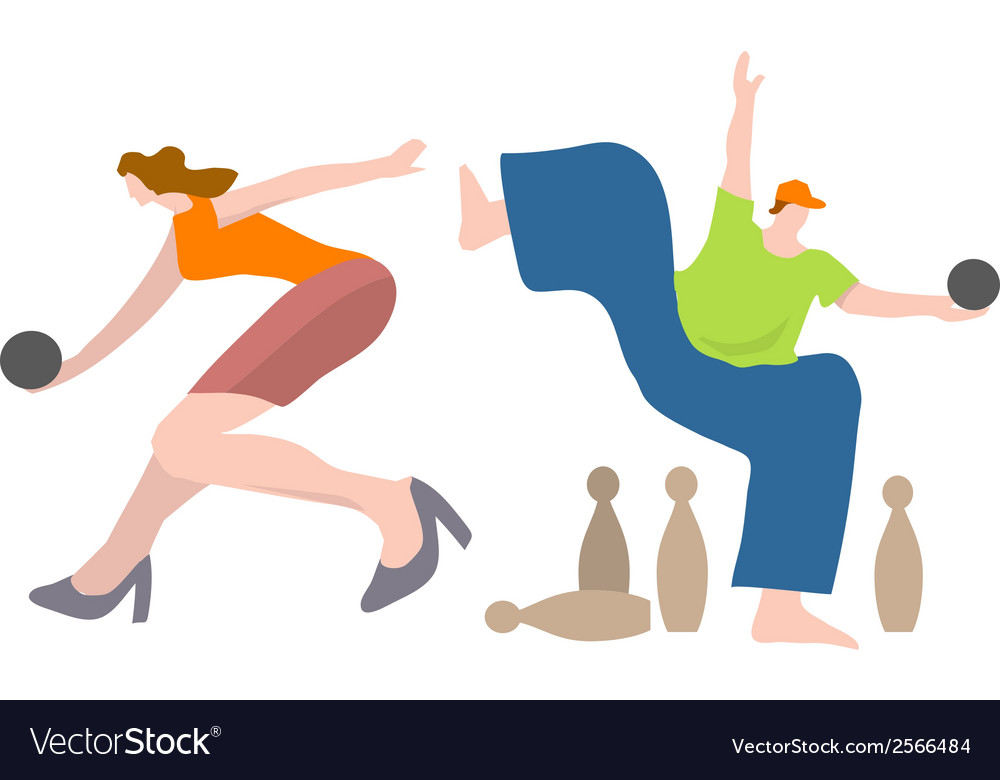 Bowling player Royalty Free Vector Image - VectorStock