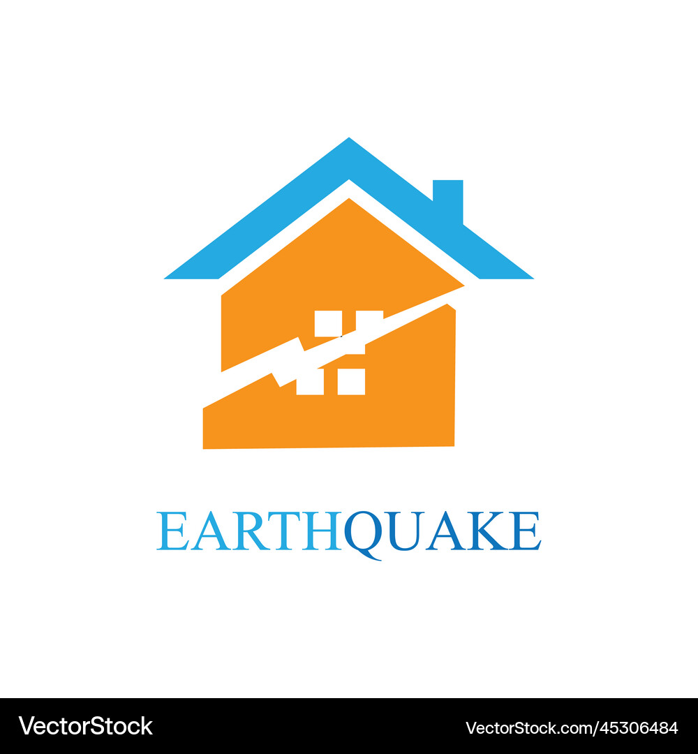 Earthquake logo icon design Royalty Free Vector Image