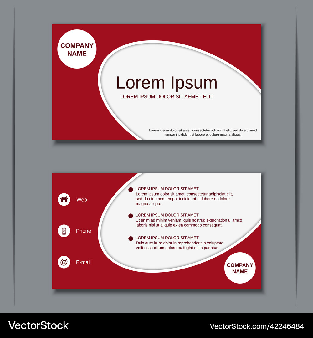 Modern business visiting card design template Vector Image