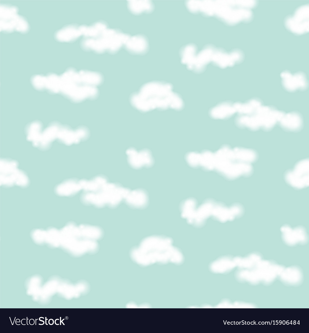 Realistic clouds seamless pattern Royalty Free Vector Image