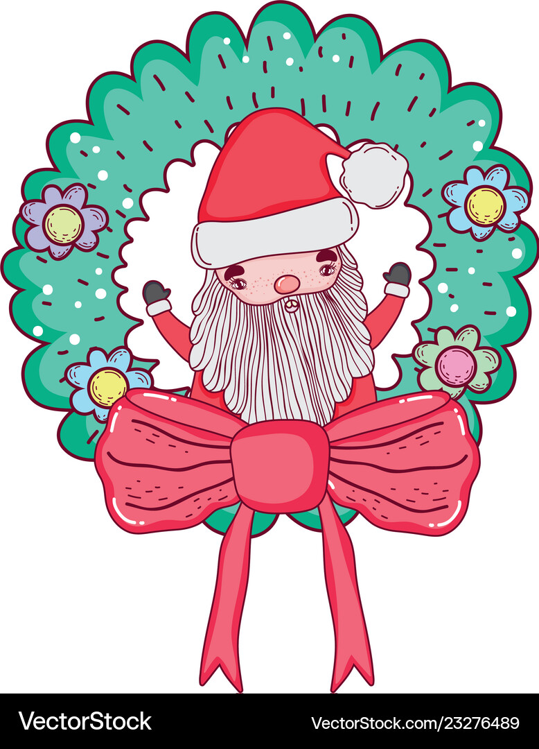Cute christmas santa claus character Royalty Free Vector