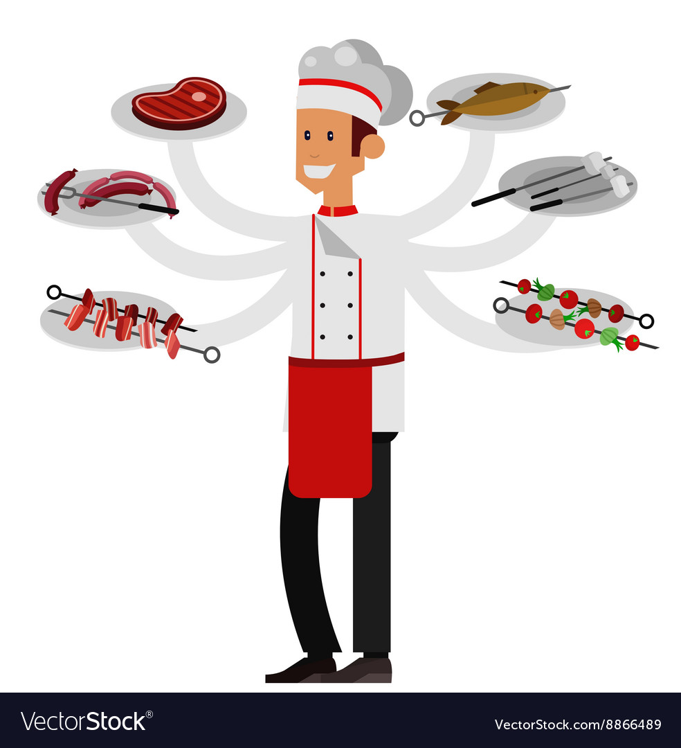 Different kind meat on grill Royalty Free Vector Image Different kind meat on grill Royalty Free Vector Image