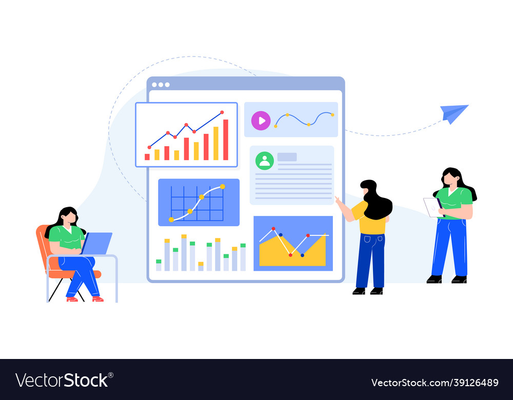 Interactive reports Royalty Free Vector Image - VectorStock