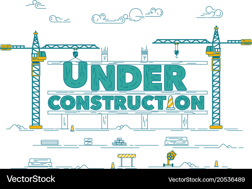 Under construction Royalty Free Vector Image - VectorStock