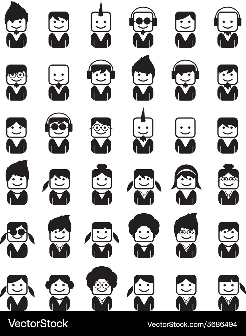 Avatar portrait picture icon Royalty Free Vector Image