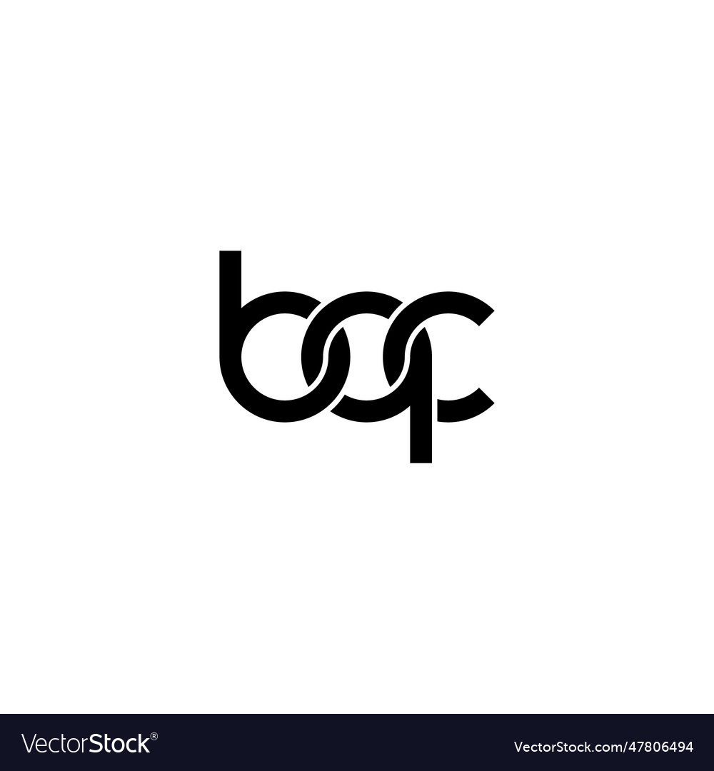 Letters bqc monogram logo design Royalty Free Vector Image