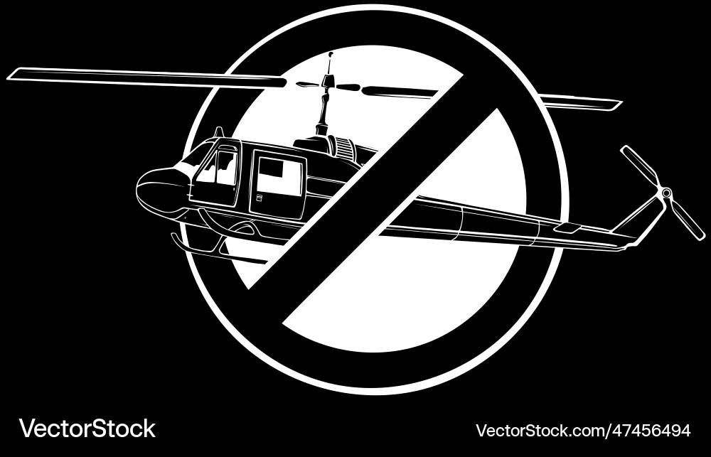 Outline helicopter design Royalty Free Vector Image