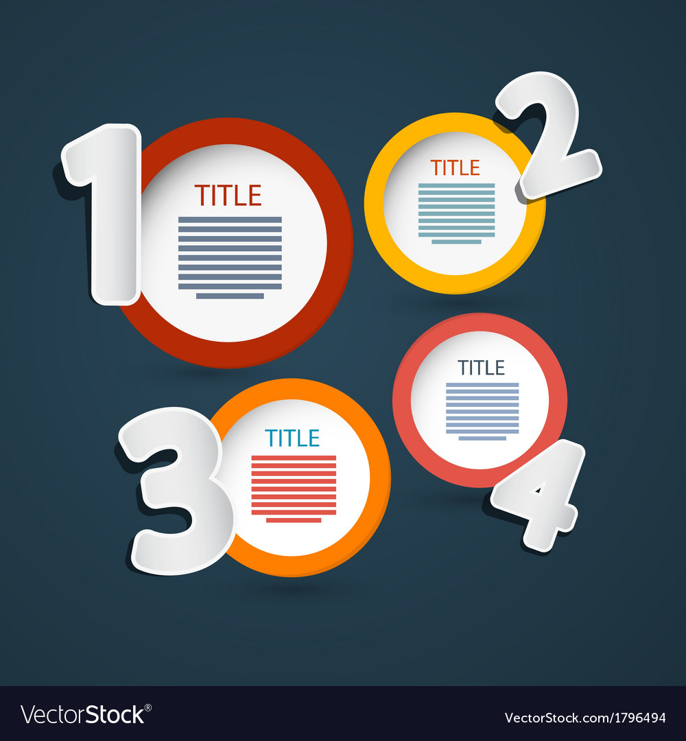 Progress steps for tutorial infographics Vector Image