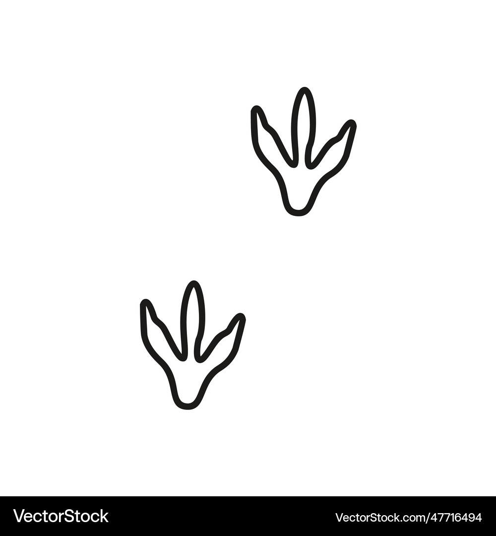Simple linear of dinosaur Royalty Free Vector Image