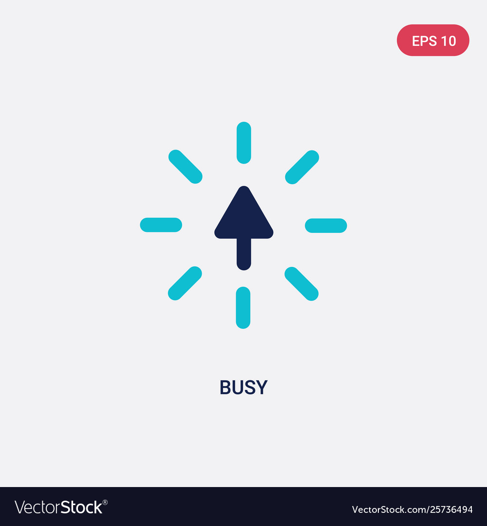 Two color busy icon from cursor concept isolated Vector Image