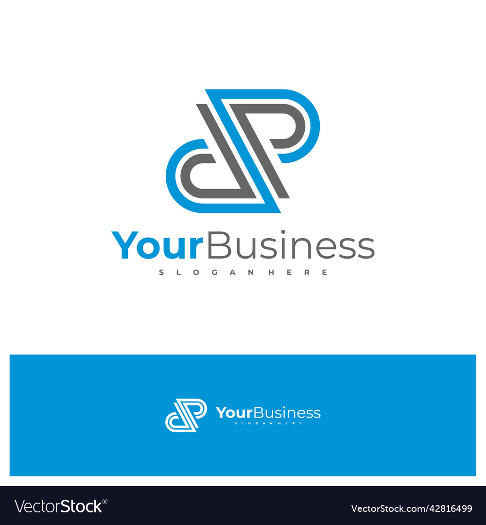Letter jp logo design template initial jp logo Vector Image Letter jp logo design template initial jp logo Vector Image