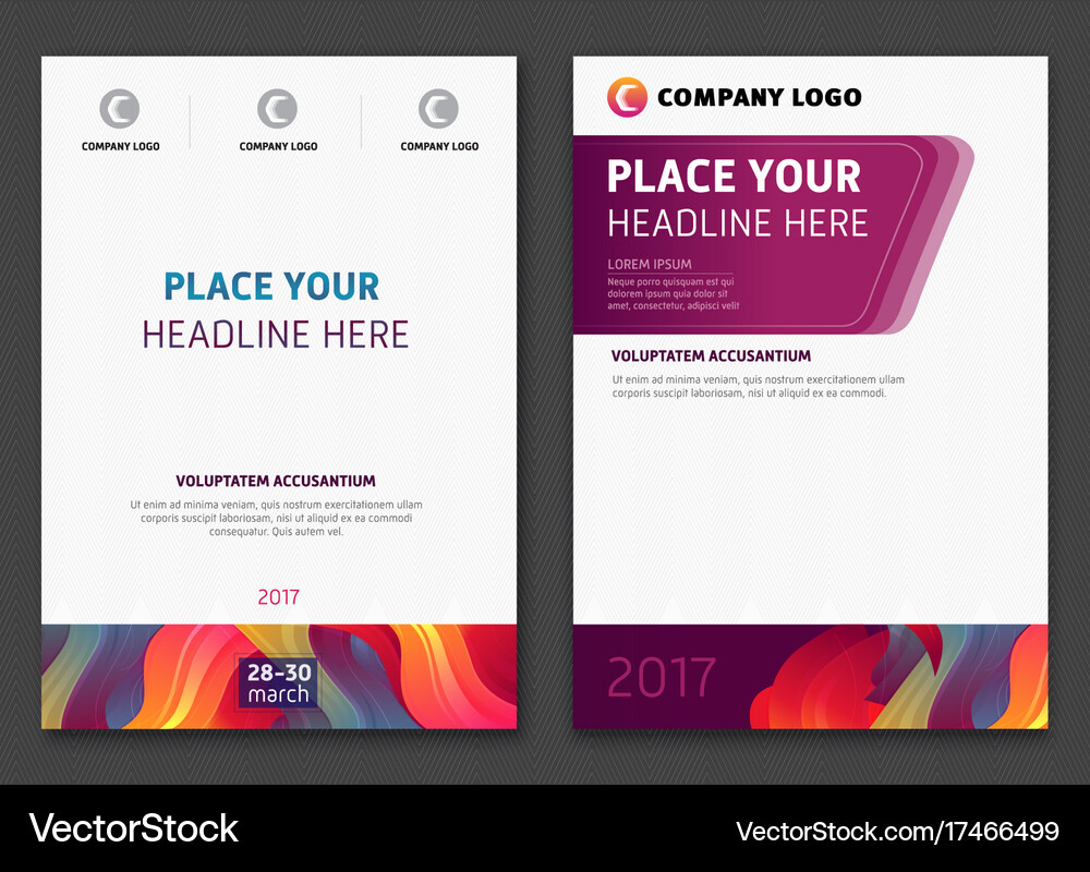 Multipurpose report cover Royalty Free Vector Image