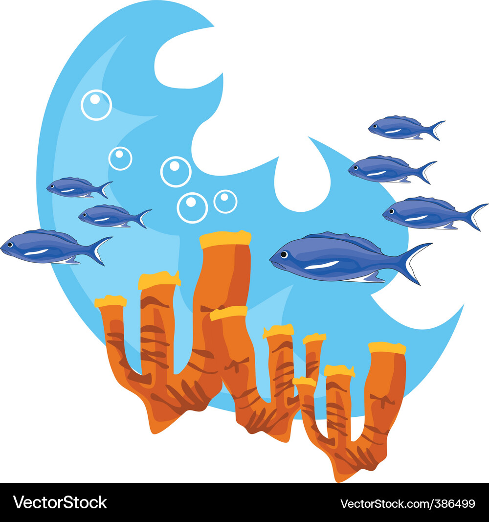 Underwater fish Royalty Free Vector Image - VectorStock