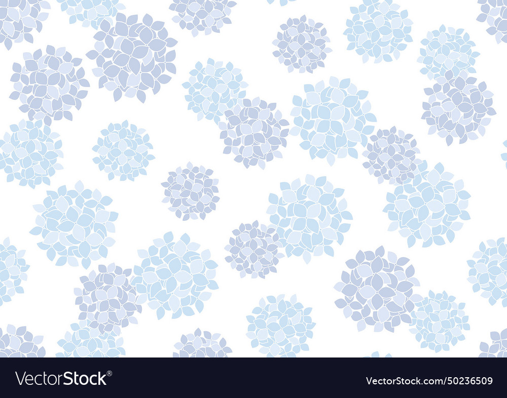 Blue Hydrangea Pattern Royalty Free Vector Image