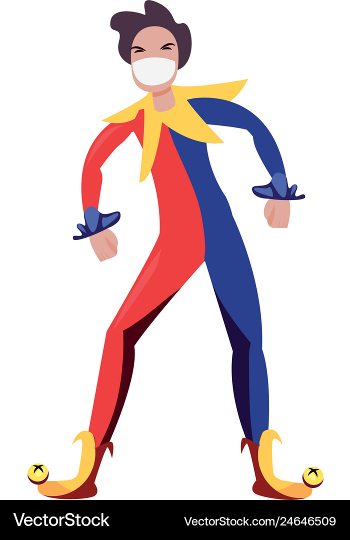 Cheerful jester comic Royalty Free Vector Image