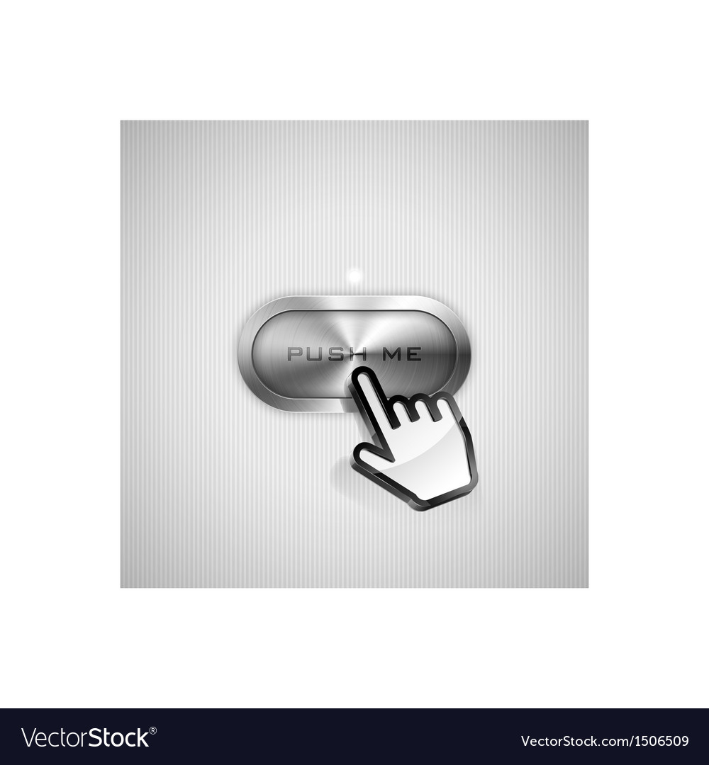 Push me button Royalty Free Vector Image - VectorStock