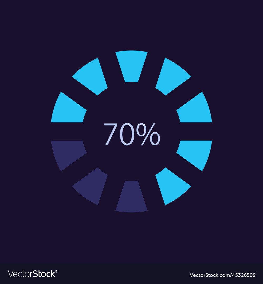 Segmented Circular Loading Bar Infographic Chart Vector, 42% OFF