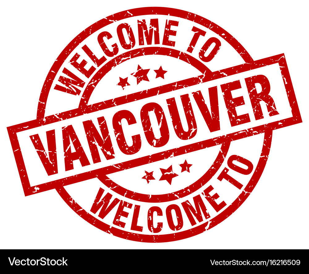 Welcome to vancouver red stamp Royalty Free Vector Image